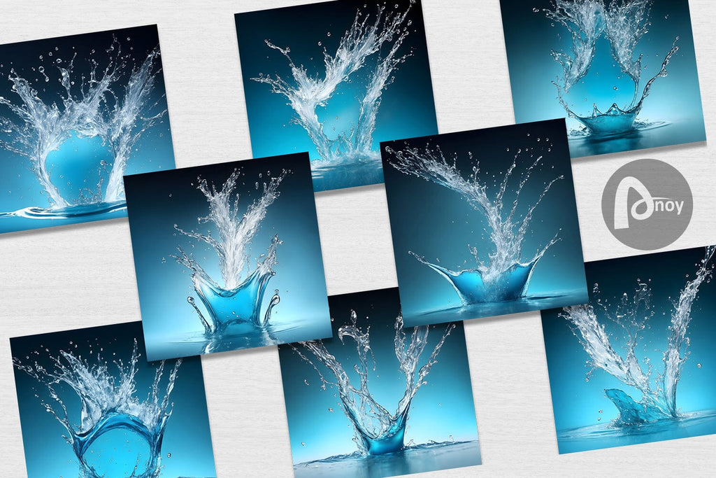 Digital Paper Splash Water Background - So Fontsy