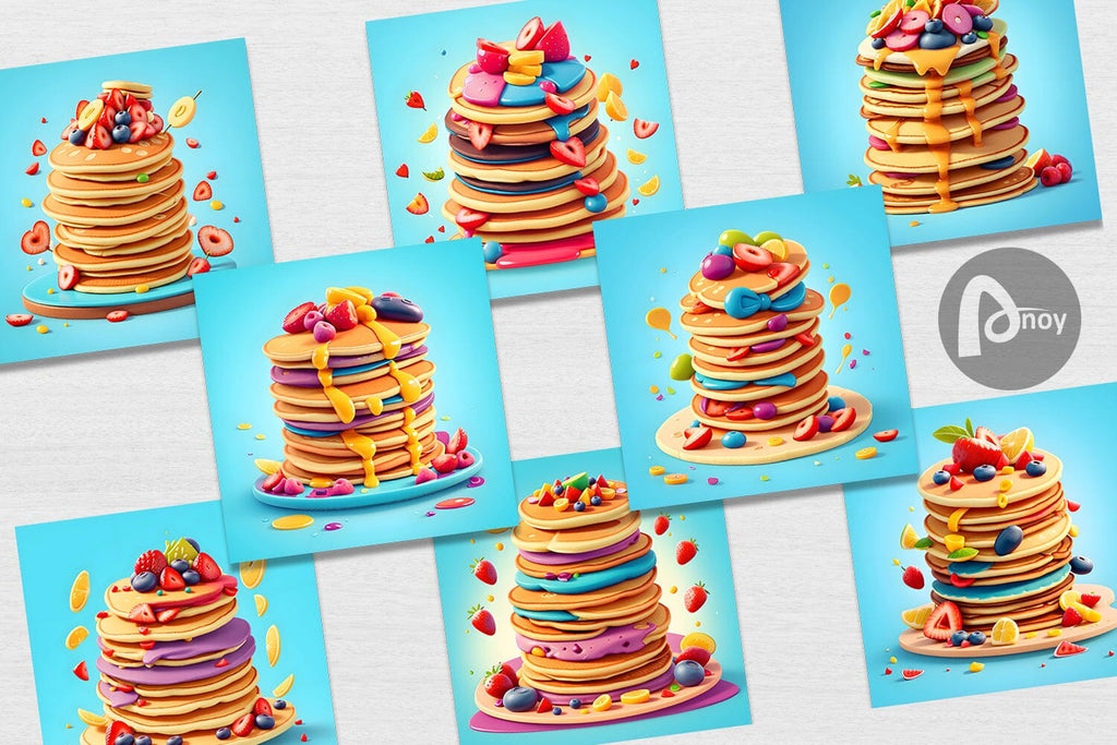 Digital Paper Stack of Pancakes - So Fontsy