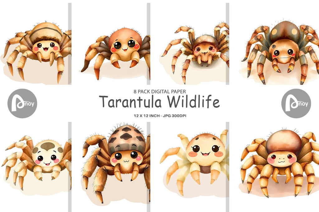 Digital Paper Tarantula Wildlife - So Fontsy