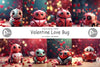 Digital Paper Valentine Love Bug - So Fontsy