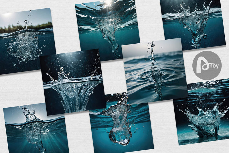 Digital Paper Water Splash - So Fontsy