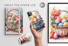 Digital Paper Watercolor Easter Basket - So Fontsy