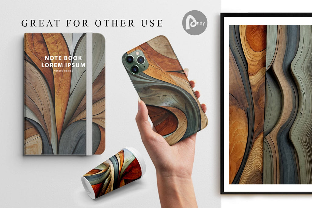Digital Paper Wood Wave Texture - So Fontsy