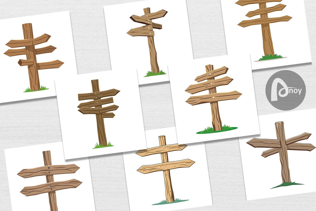 Digital Paper Wooden Sign - So Fontsy