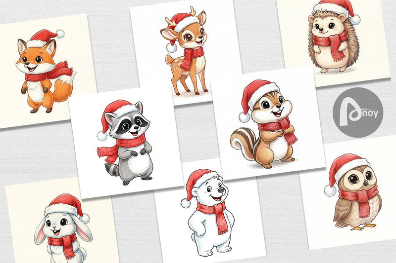 Digital Paper Woodland Animals - So Fontsy