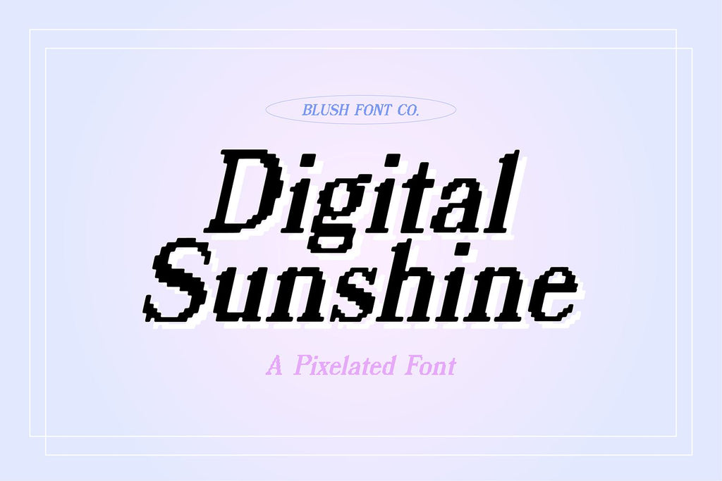 Digital Sunshine Pixelated Serif Font - So Fontsy