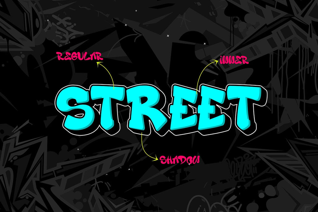 Dinamix Street - 3d Layered Graffiti Font - So Fontsy