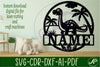 Dino Brontosaurus name sign svg laser cut template - So Fontsy
