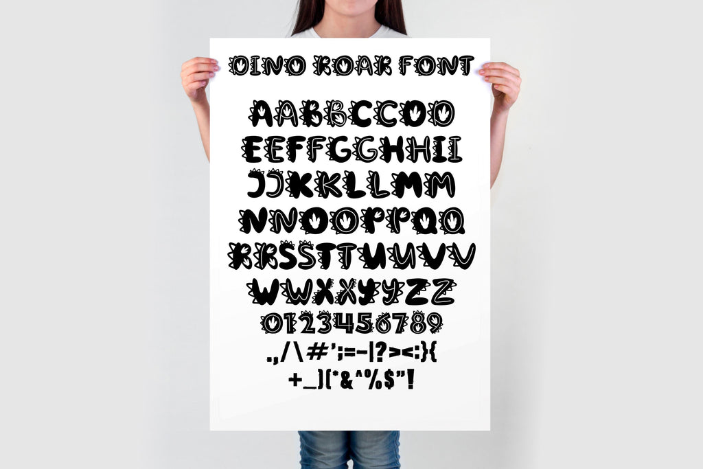 Dino Roar Font SVG | Dinosaur Alphabet | Cricut Font OTF TTF - So Fontsy