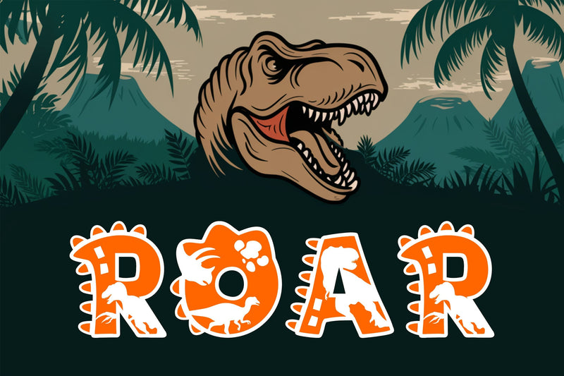 Dino Tracks Font | Dinosaur Alphabet Letters | Prehistoric Font | Kids ...
