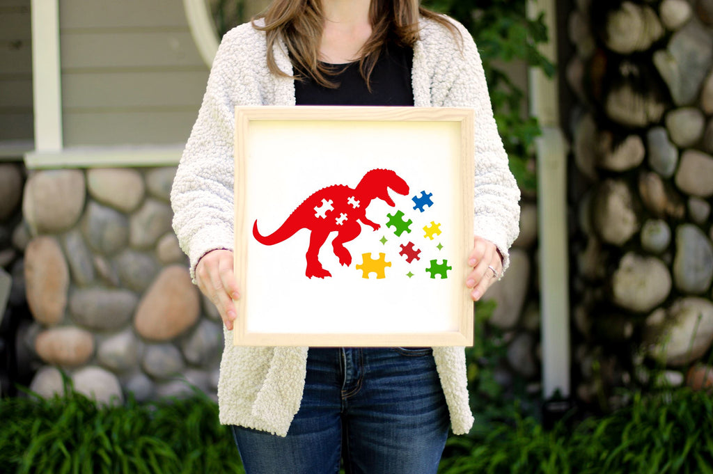 Dinosaur autism svg design - So Fontsy