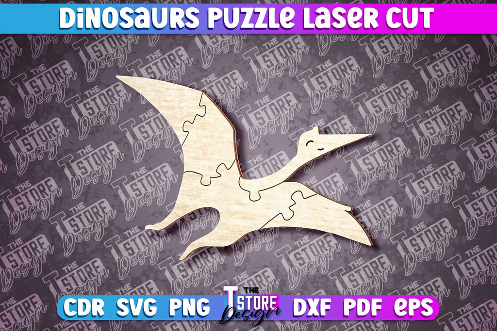 Dinosaurs Puzzle Laser Cut | Puzzle Game Laser Cut Design | CNC Files ...