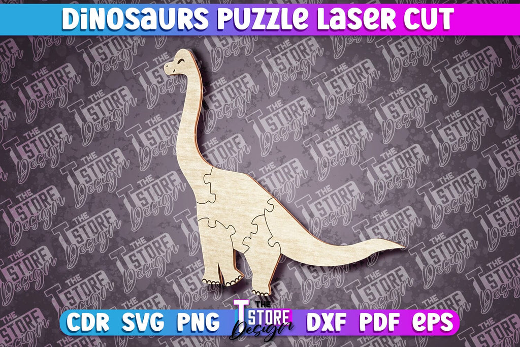 Dinosaurs Puzzle Laser Cut | Puzzle Game Laser Cut Design | CNC Files ...