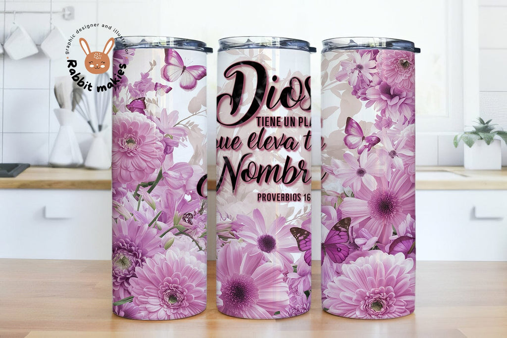 Dios Tiene Un Plan Que Lleva Tu Nombre 20oz Skinny Tumbler Wrap, Bible ...