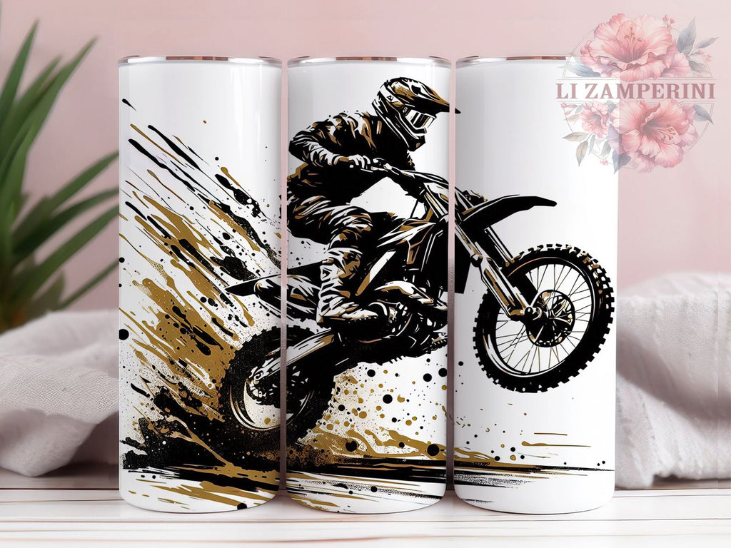 Dirt Bike Racing Motocross Tumbler Wrap, 20Oz Tumbler Sublimation ...