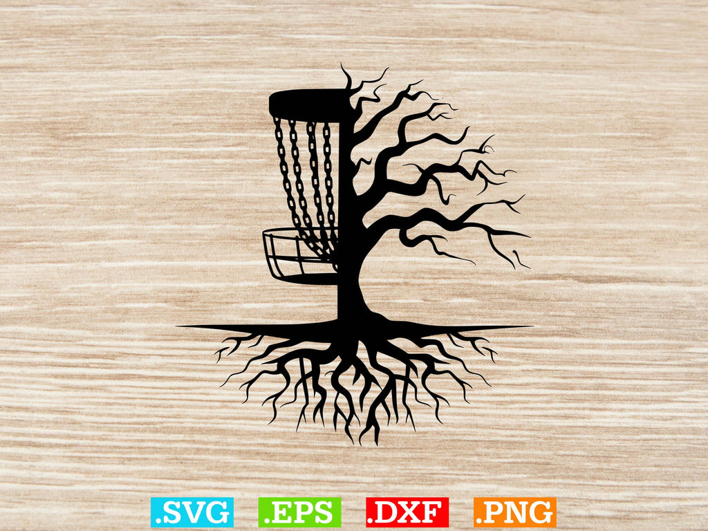 Disc Golf With Tree Branches Bundle Design - So Fontsy