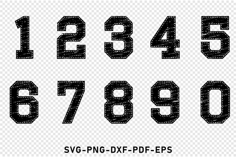 Distressed Varsity Font SVG Designs, Jersey Fonts SVG, Varsity Letters ...