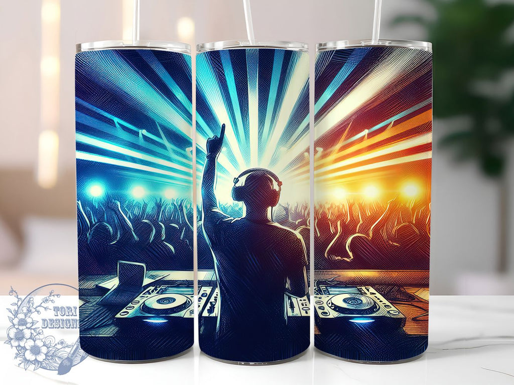 DJ Music Party Nightlife 20oz Tumbler, DJ Tumbler, Music Party Gifts ...