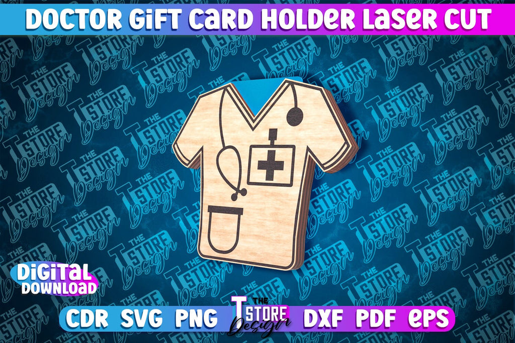 Doctor Gift Card Holder Laser Cut | Doctor Gift Design | CNC File - So ...