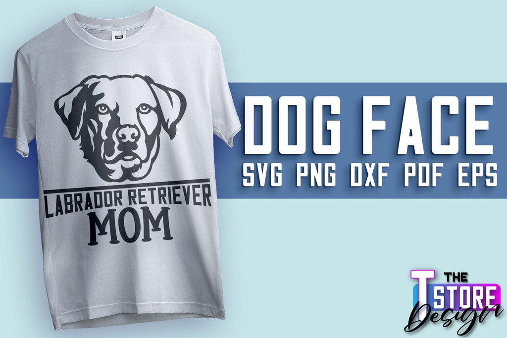 Dog Face SVG Design | Labrador Mom | SVG File | Print Design - So Fontsy