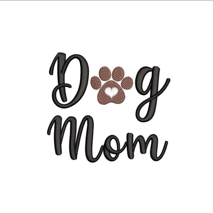 Dog Mom Embroidery Design, 3 sizes, Instant Download - So Fontsy