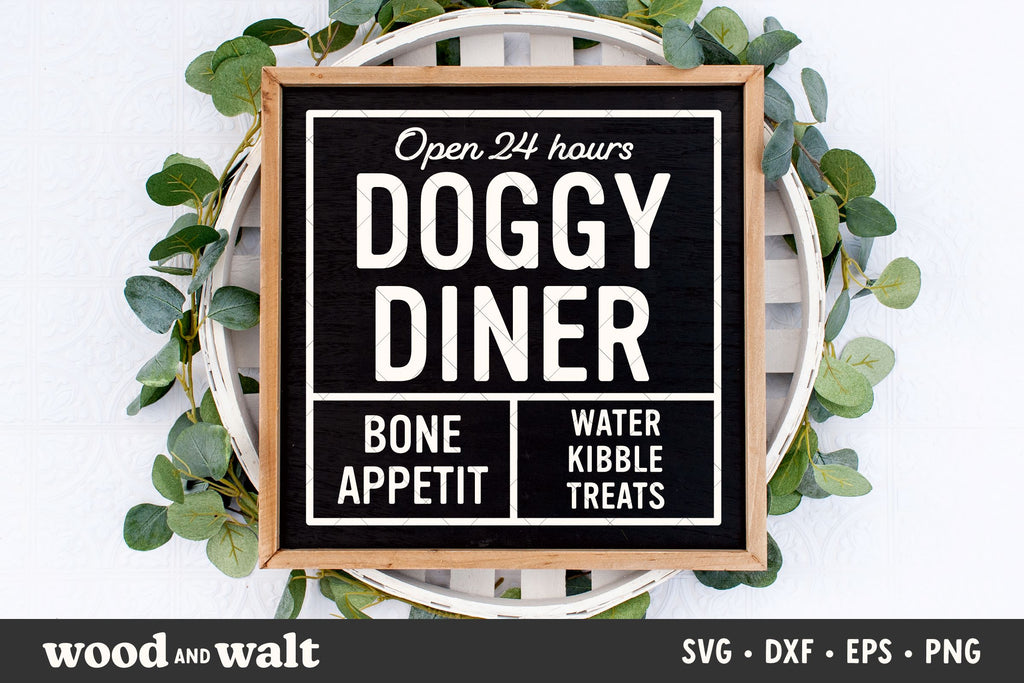 Doggy Diner SVG | Dog Sign SVG - So Fontsy