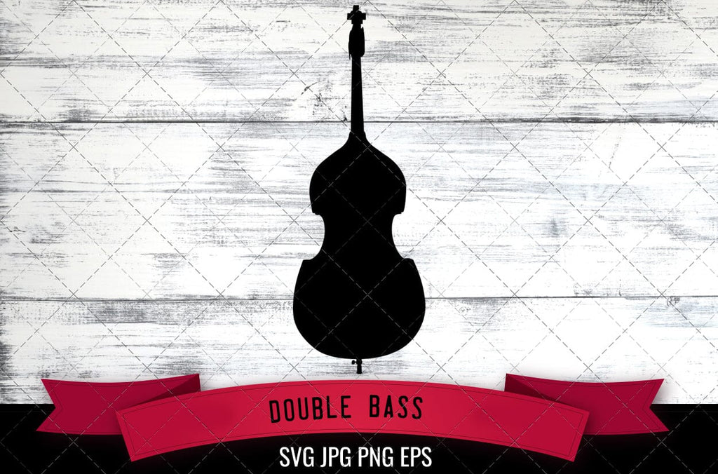 Double Bass SVG, Musical Instrument SVG - So Fontsy