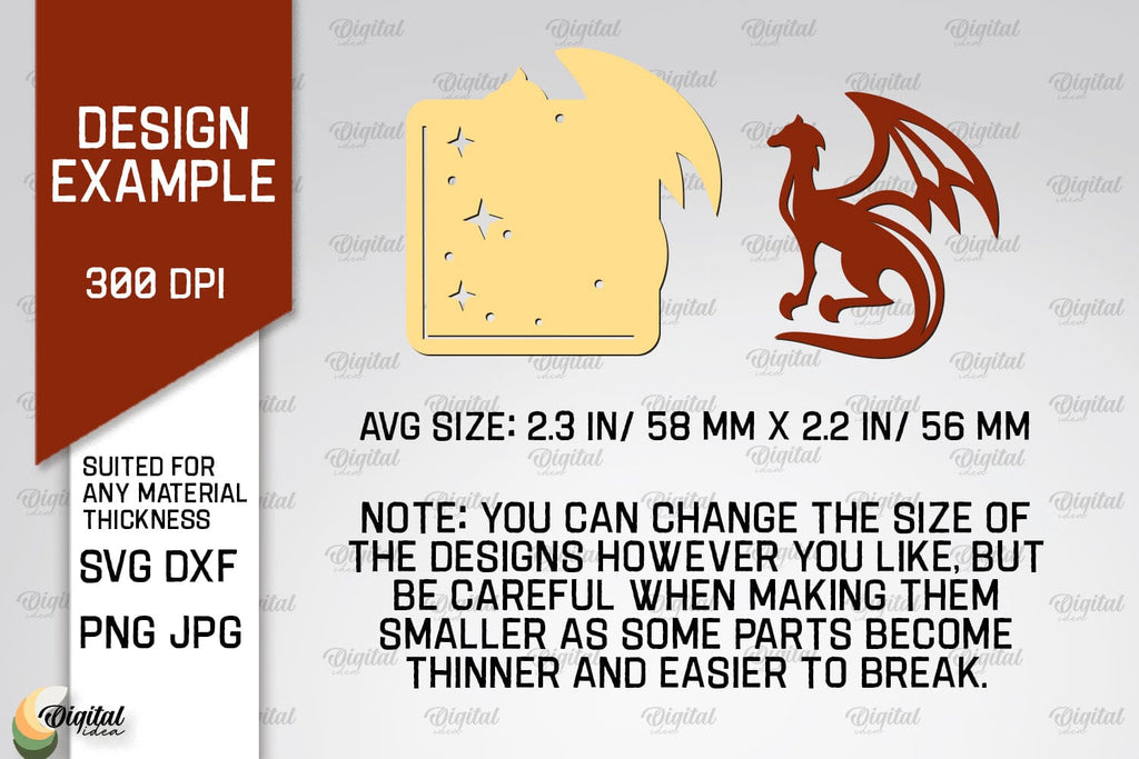 Dragon Corner Bookmark Paper Cut. Corner Bookmark SVG - So Fontsy