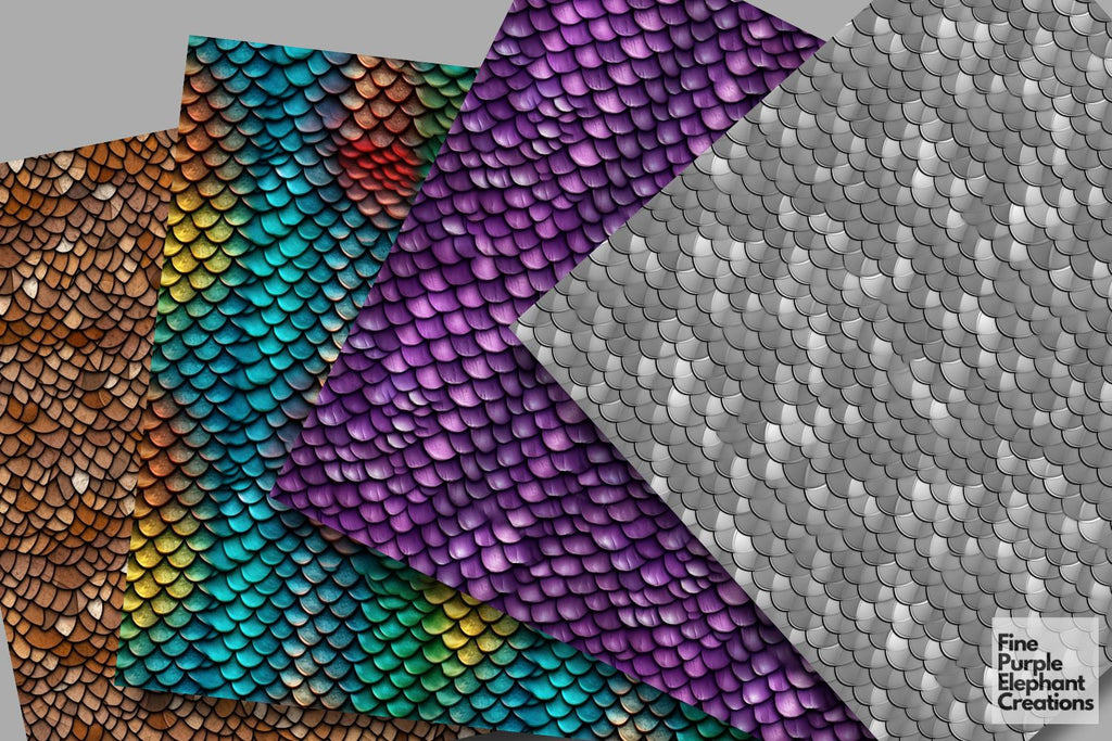 Dragon Scales Digital Paper | Dragon Skin Texture Background - So Fontsy