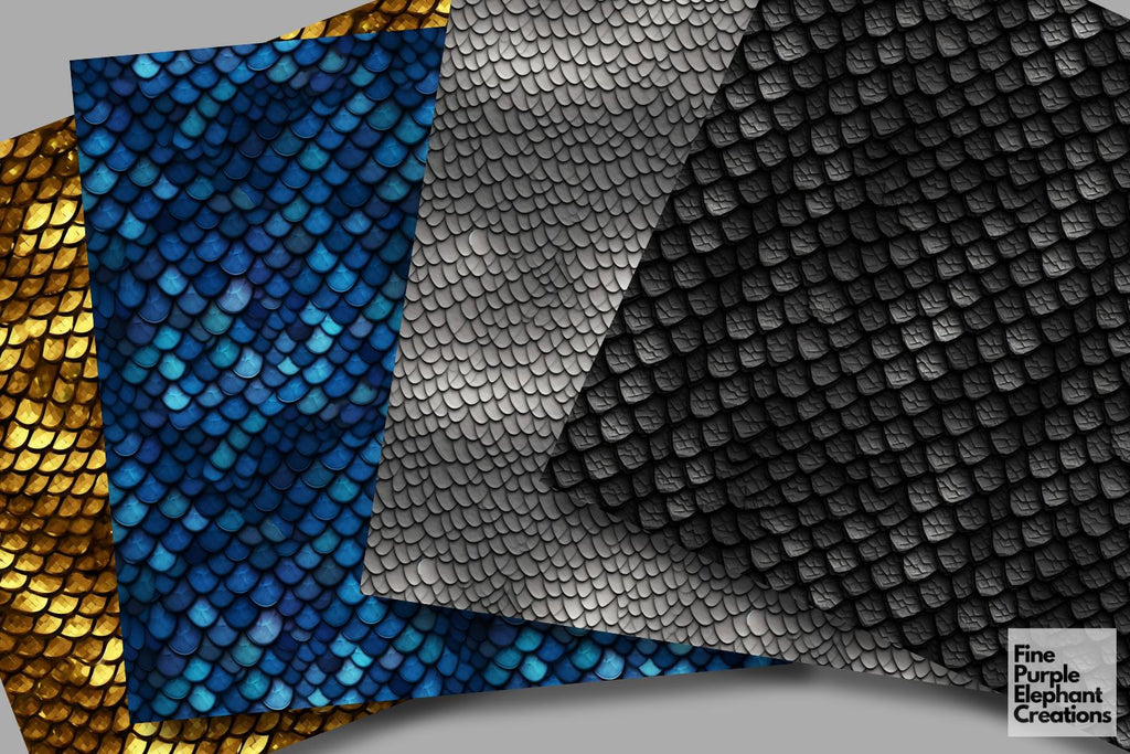 Dragon Scales Digital Paper | Dragon Skin Texture Background - So Fontsy