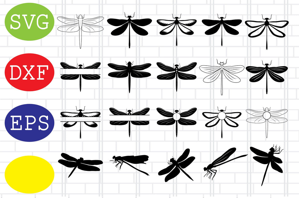 Dragonfly Monogram, Dragonfly Clipart, Dragonfly Silhouette Svg, Jpg ...
