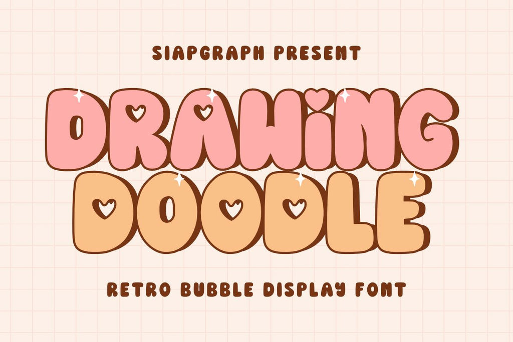 Drawing Doodle – Playful Handwritten Bubble Font for Stickers ...