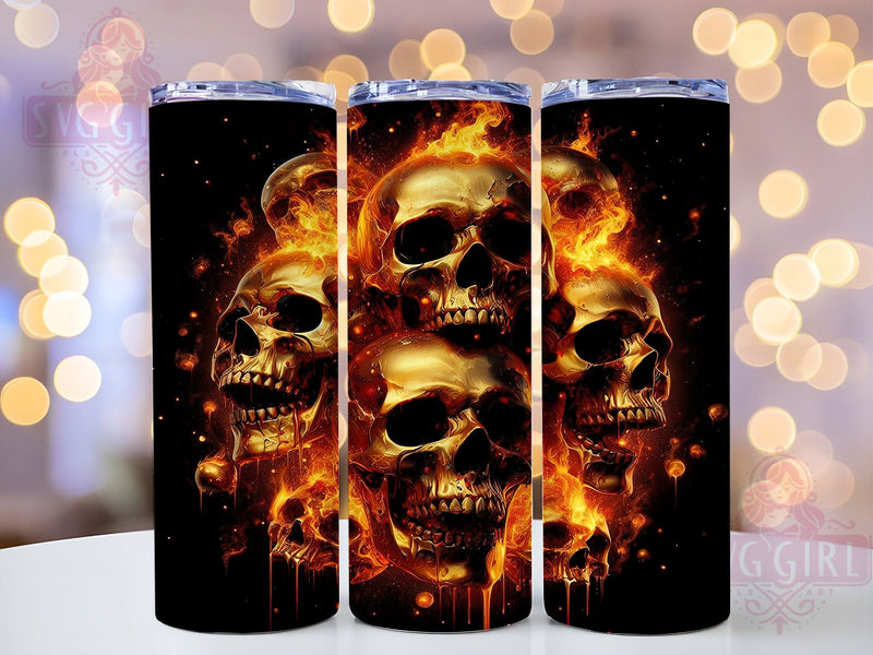 Dripping Skull Gothic Horror Tumbler, Gothic Art Tumbler, Horror Style ...
