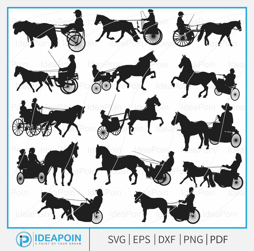 Driving Horse svg, Driving Pony Horse Woman, Horse and Cart SVG, Welsh ...