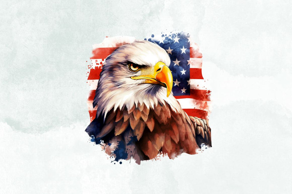 Eagle with American Flag Sublimation Bundle - So Fontsy