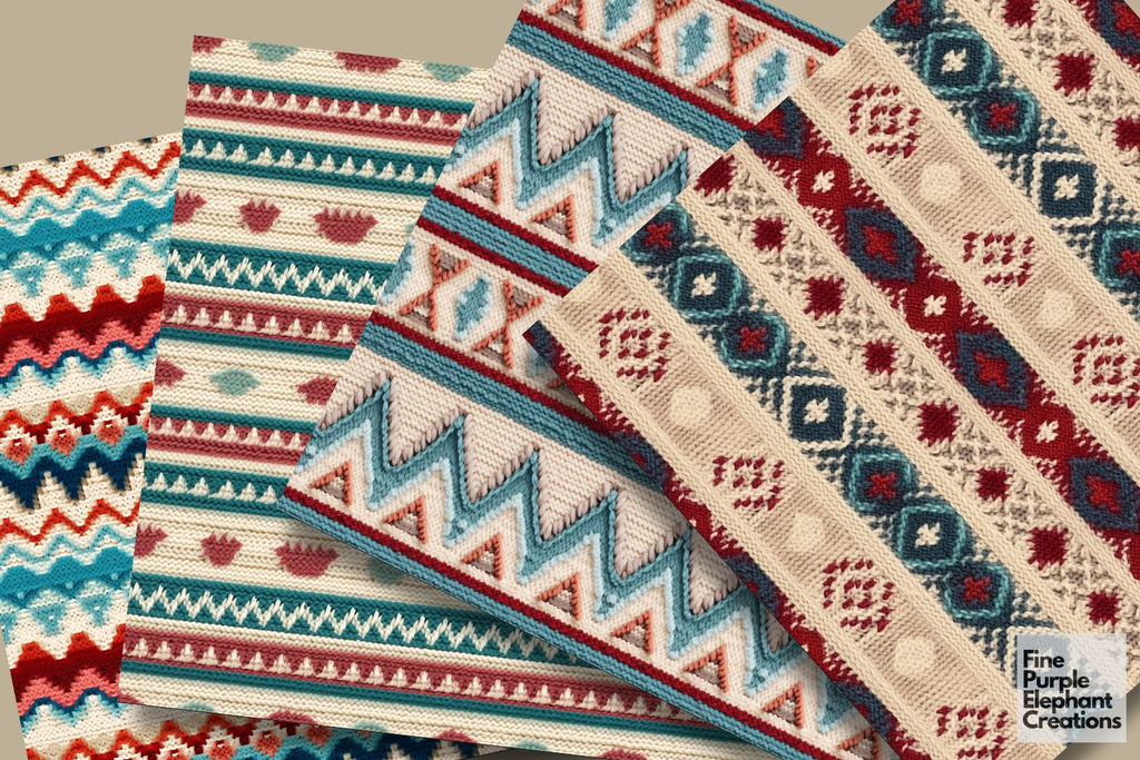 Earthy Boho Knit Fabric Texture Sublimation - So Fontsy