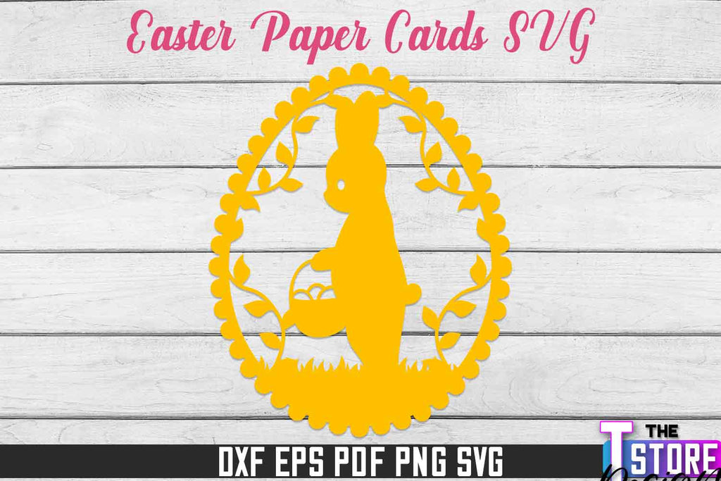 Easter 3d Paper Card SVG | Easter Design | SVG File - So Fontsy