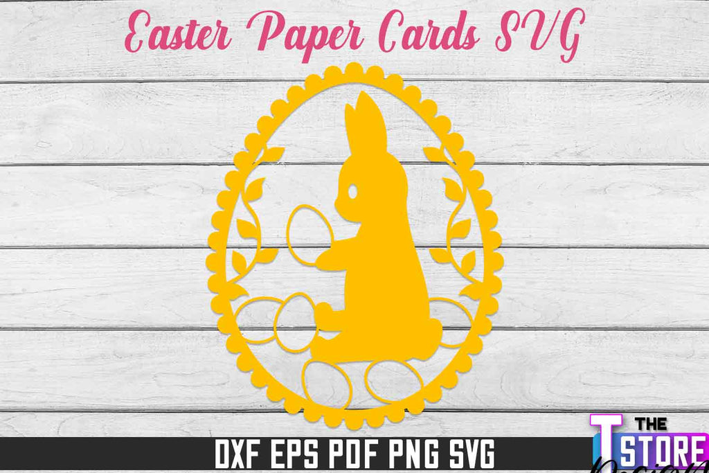 Easter 3d Paper Card SVG | Easter Design | SVG File - So Fontsy