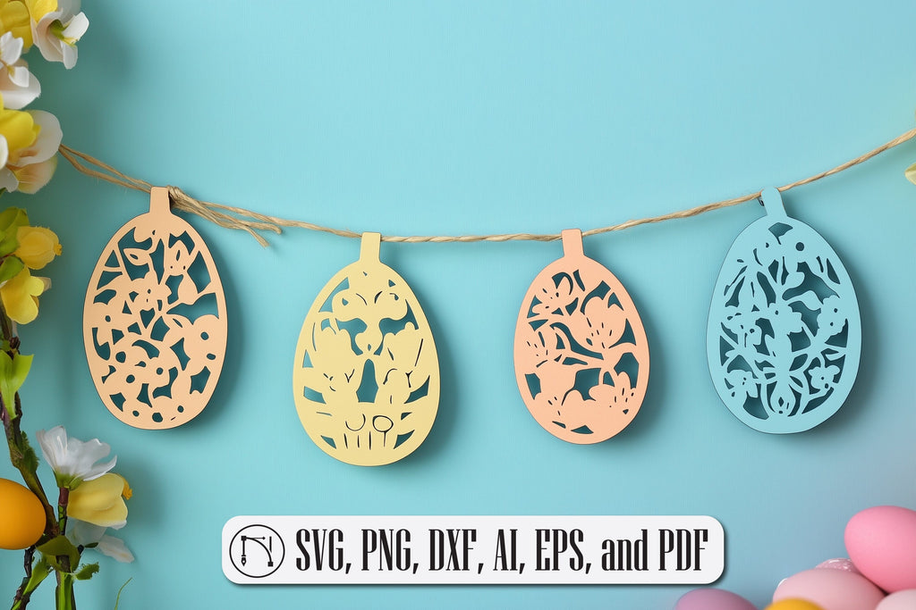 Easter Banners Laser Cut SVG cut file - So Fontsy