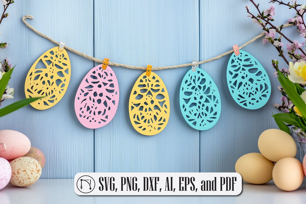 Easter Banners Laser Cut SVG cut file - So Fontsy