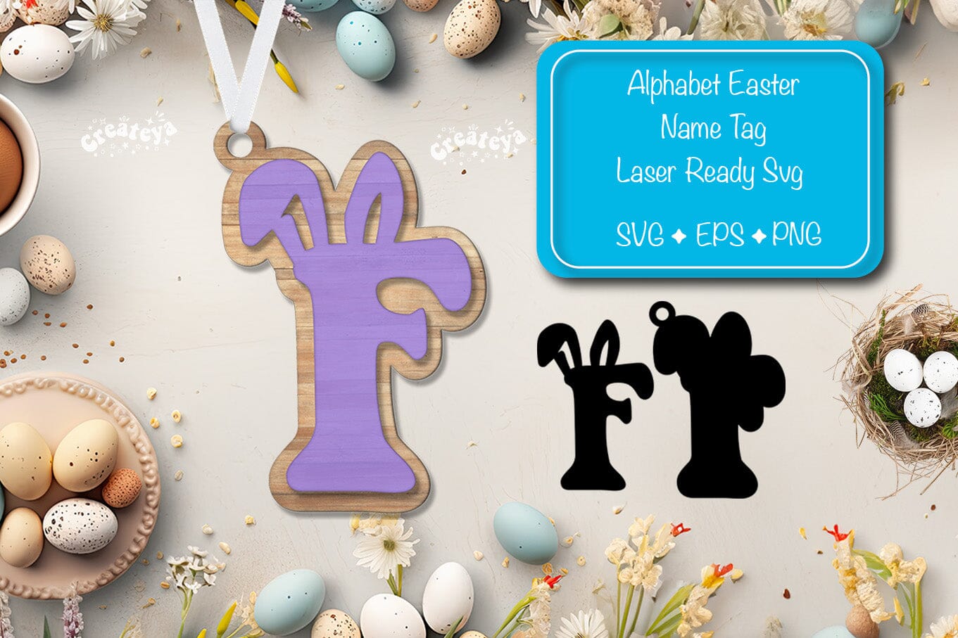 Easter basket tags Alphabet Letter F Easter tag Laser Cut. Easter Name ...
