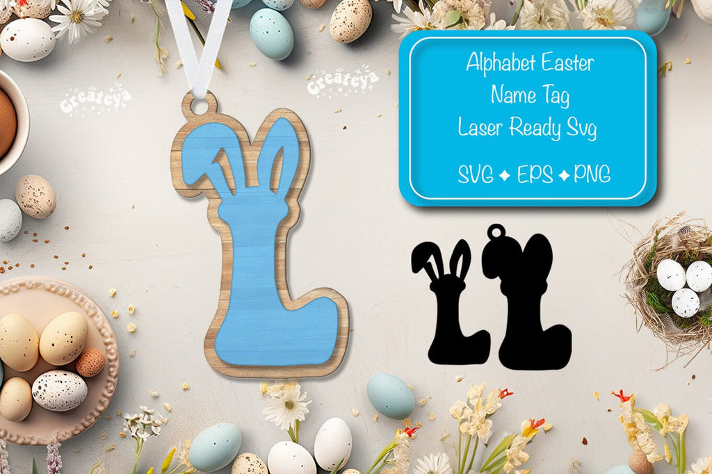 Easter basket tags Alphabet Letter L Easter tag Laser Cut. Easter Name ...