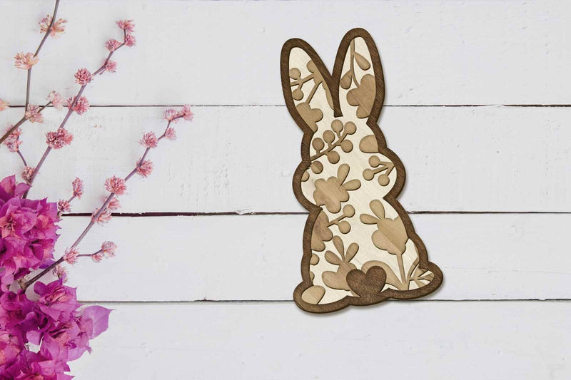 Easter Bunny Set, Multilayer Decorative Templates, Laser Cut Files - So ...