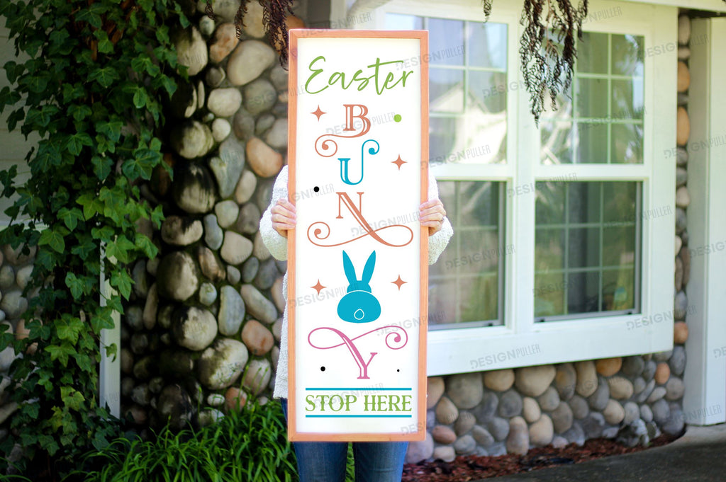 Easter bunny stop here Svg Design - So Fontsy