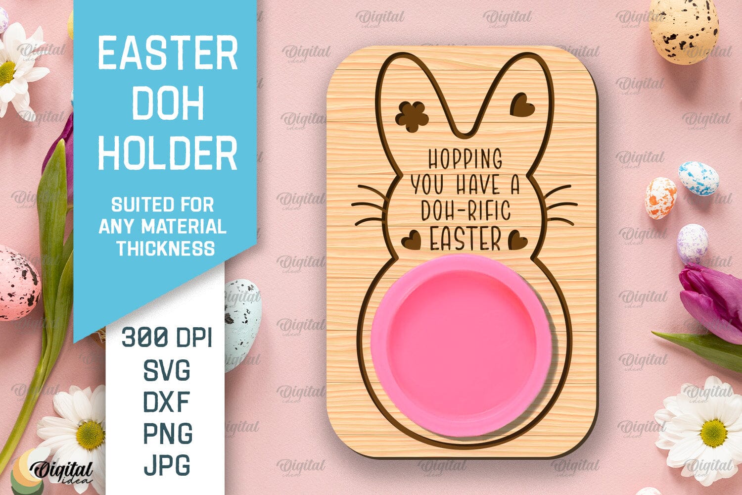 Easter Doh Holder SVG. Easter Play Doh Holder Laser Cut - So Fontsy