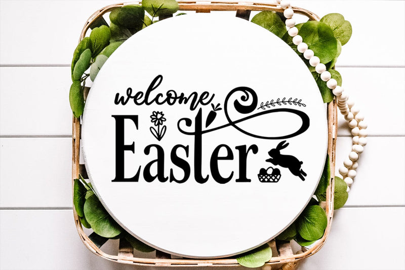 Easter Door Sign SVG Bundle I Easter Sign SVG Bundle - So Fontsy