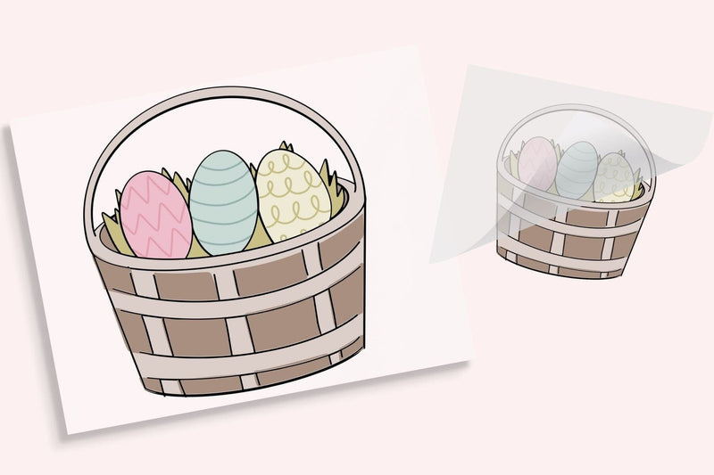 Easter Egg Basket DTF Transfer - So Fontsy