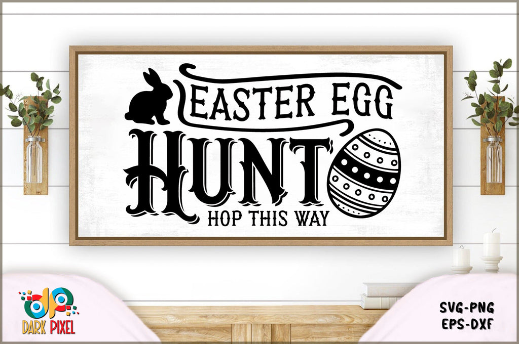 Easter Egg Hunt Hop This Way SVG - So Fontsy