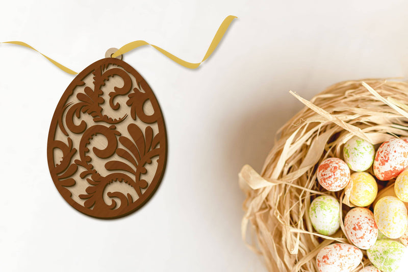 Easter Egg Tags Bundle, Decorative Layered Templates, Laser Cut Files ...