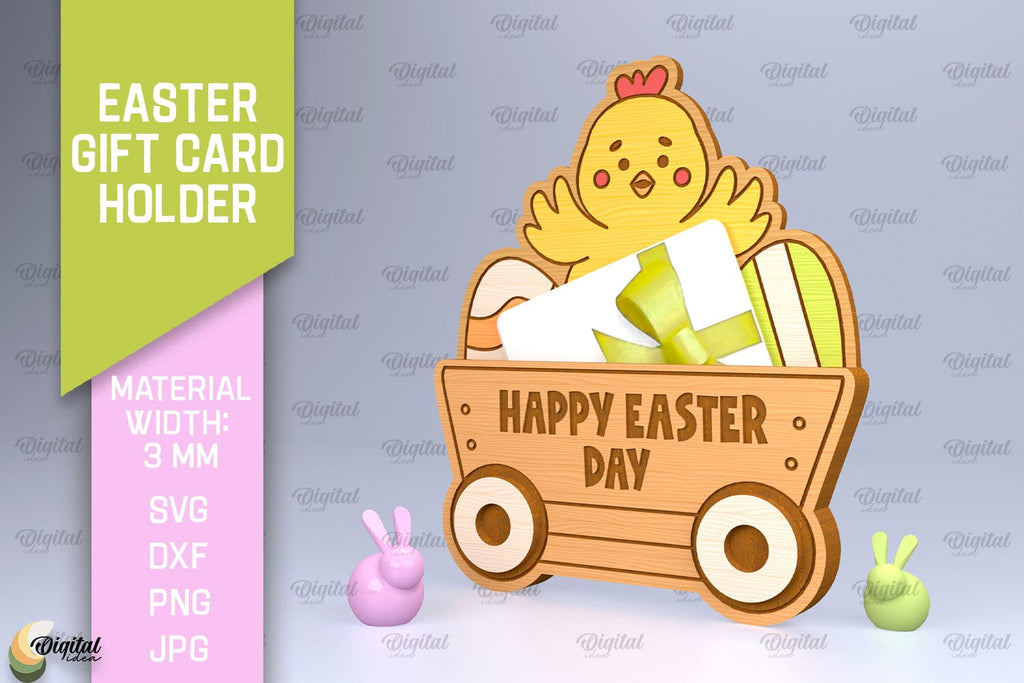 Easter Gift Card Holder Laser Cut Bundle. Layared Easter SVG - So Fontsy